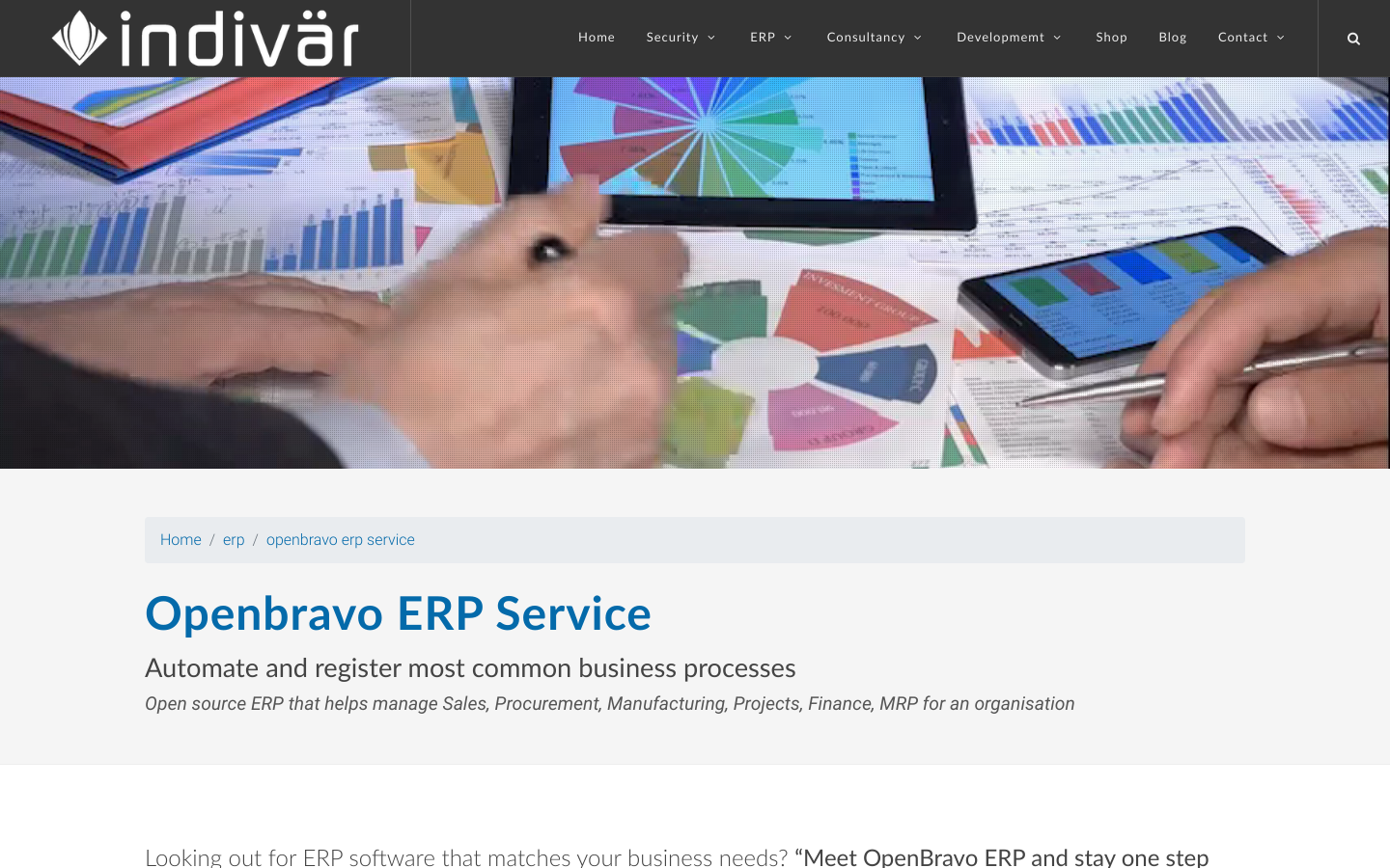 OpenBravo ERP Consultancy in India, New Zealand & Australia - Indivar ...